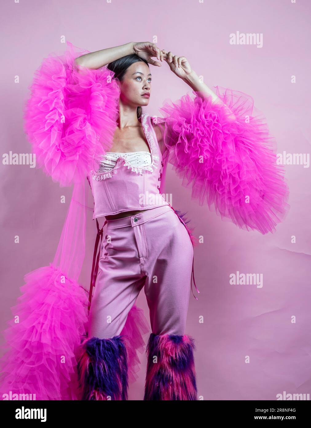 Cesca Wilkinson models a design from the Ornacia Kaleido 2023 ...