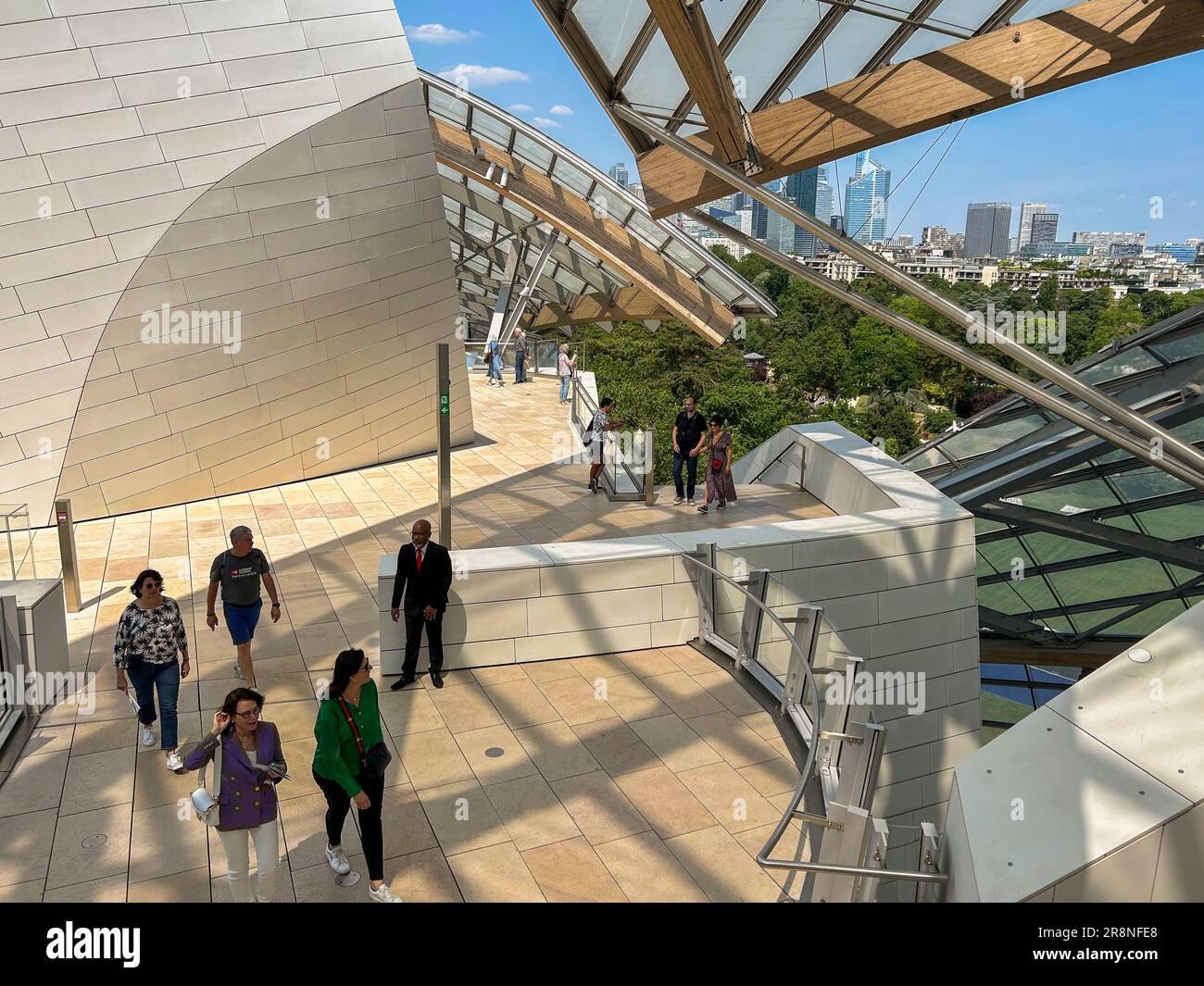 Paris, France, High Angle, Scenics, Fondation Louis Vuitton, Building ...