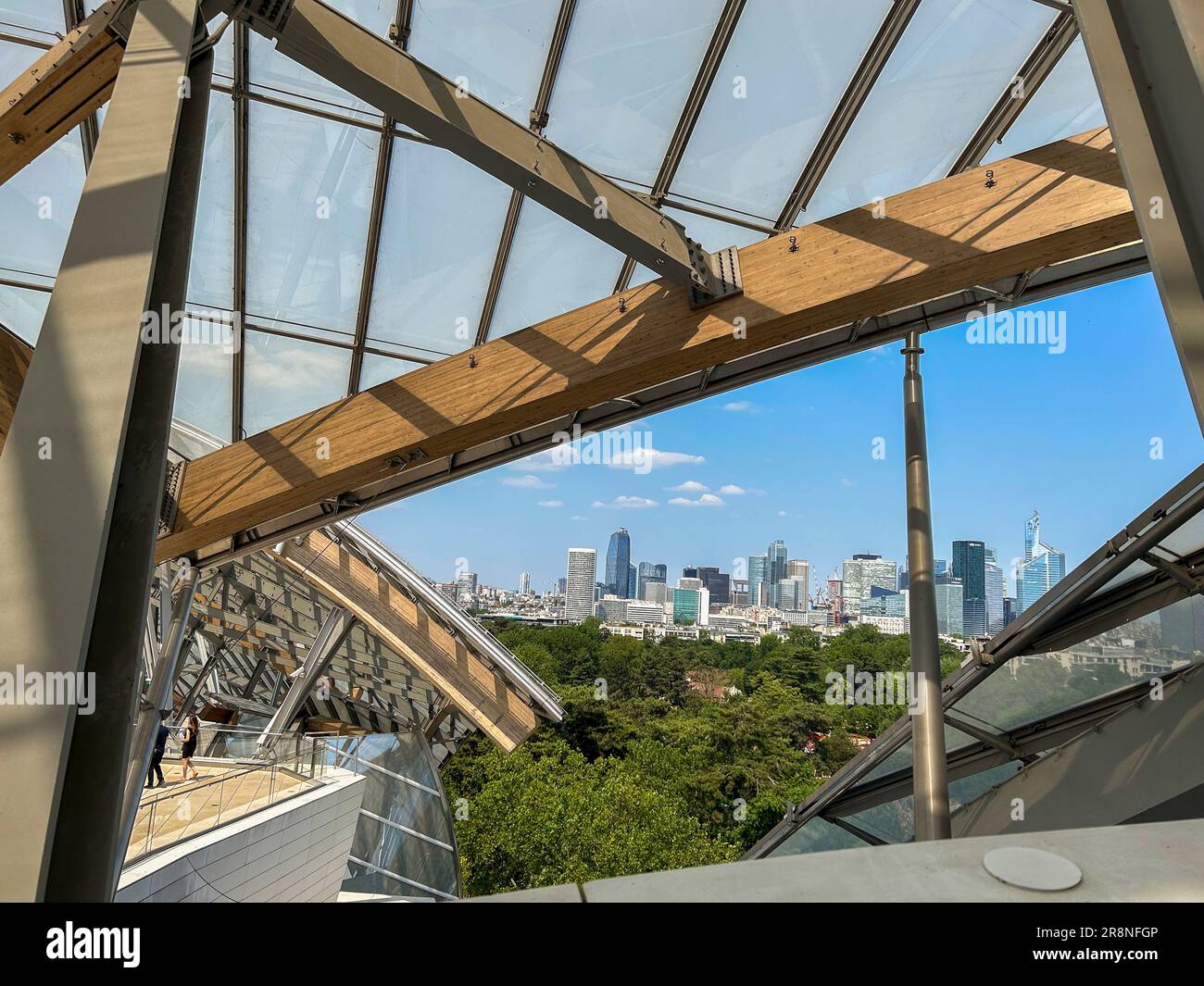 Paris, France, High Angle, Scenics, Fondation Louis Vuitton, Building ...