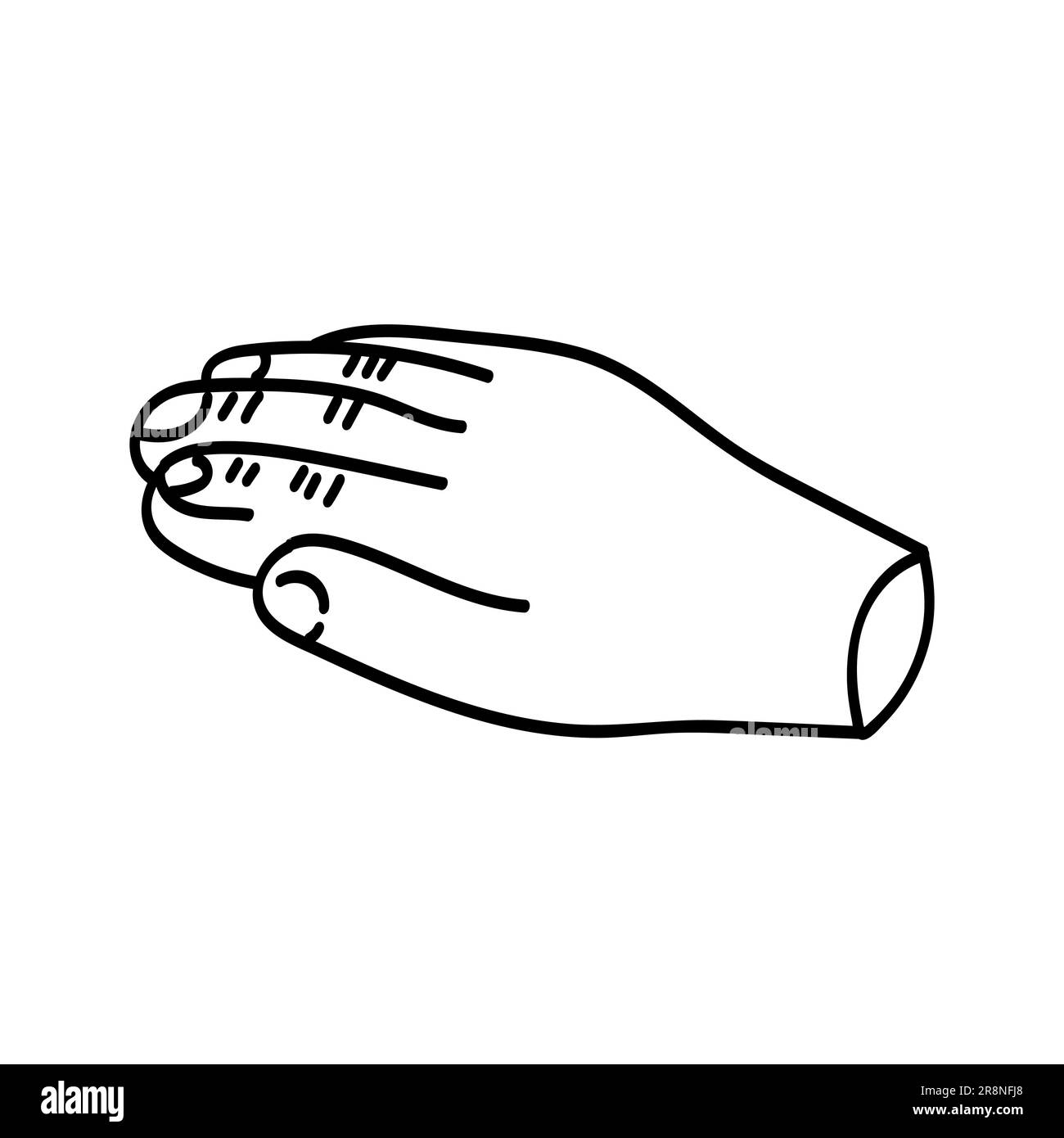 Hand Drawn Doodle Outline Icon Of European Severed Hand Of Chocolate