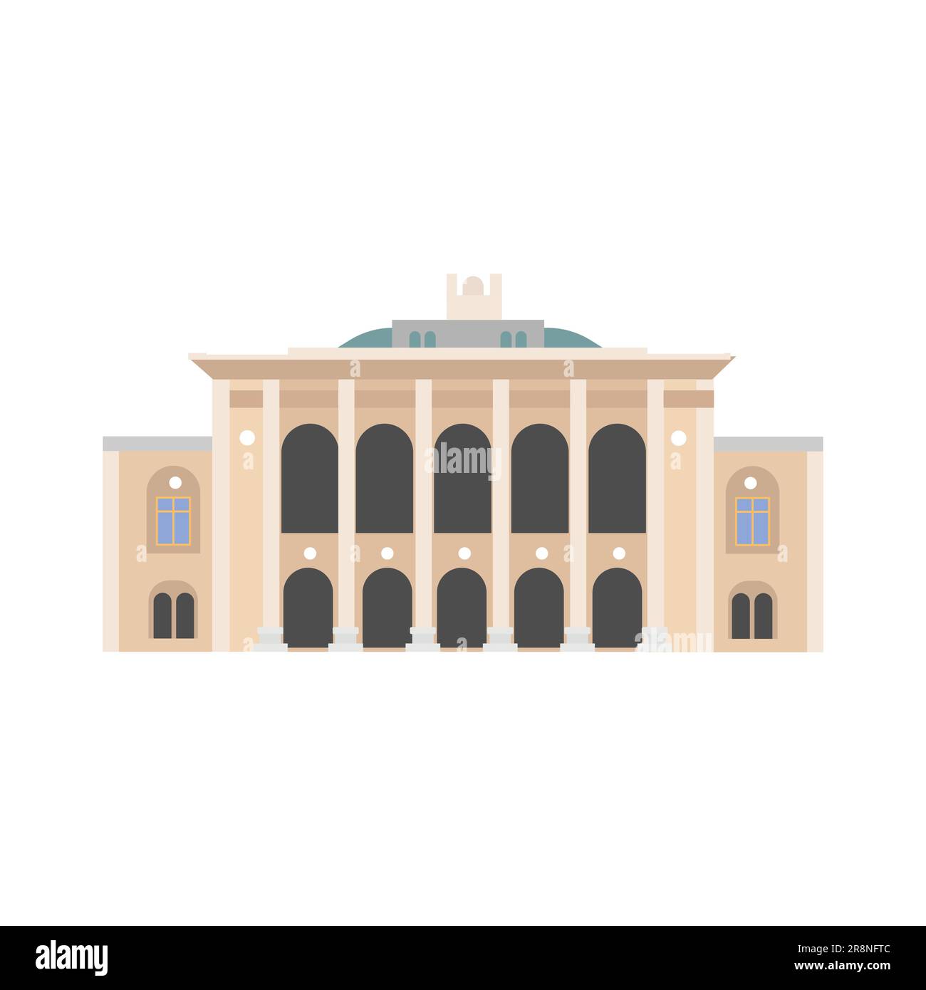 european colorful old Palace. Austrian style. historic facade ...