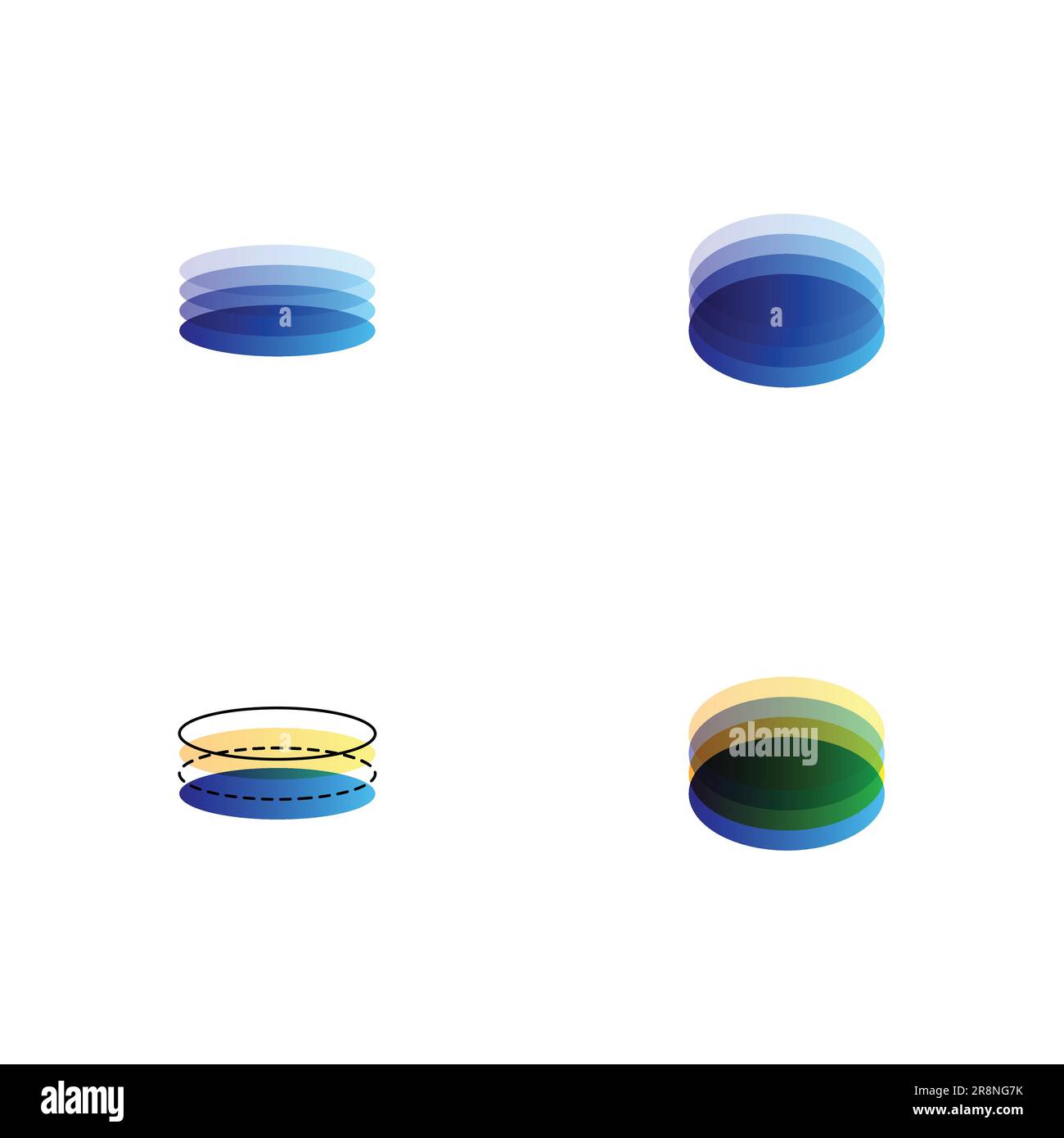 Layered paper circles stacks set Stock Vector Image & Art - Alamy