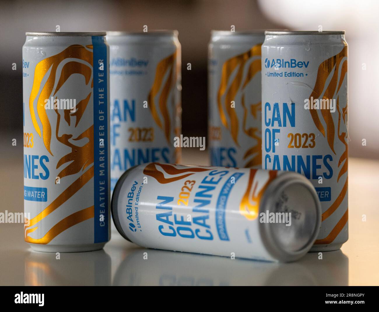 Cannes, France, 22 June 2023, Sparkling water - 70 years of creativity ...