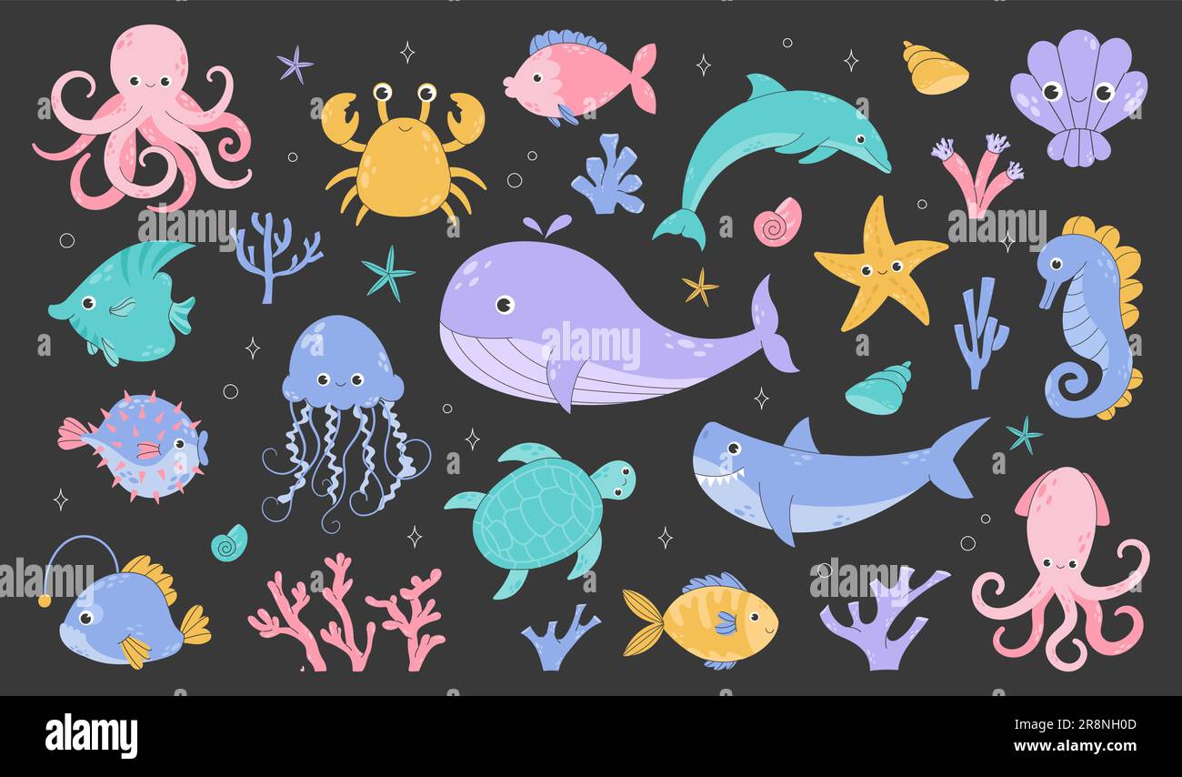 Wild world of animals Stock Vector Images - Alamy