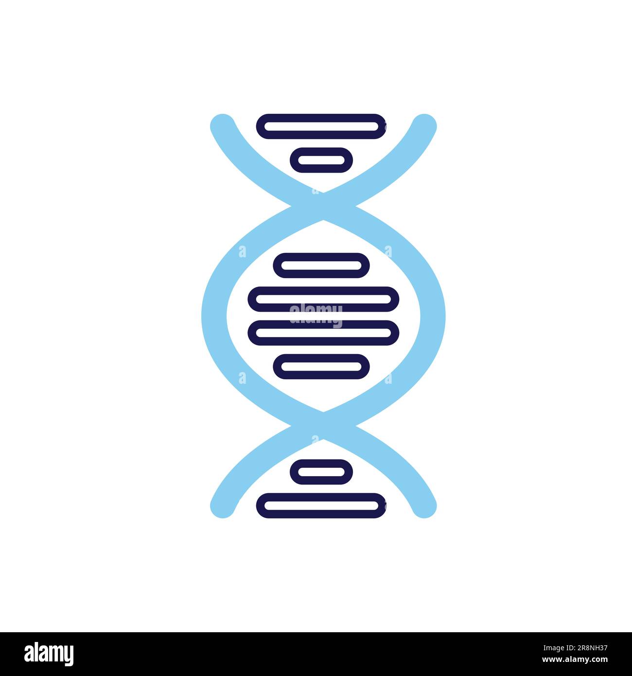 Dna Related Vector Line Icon Dna Helix Linear Icon Deoxyribonucleic
