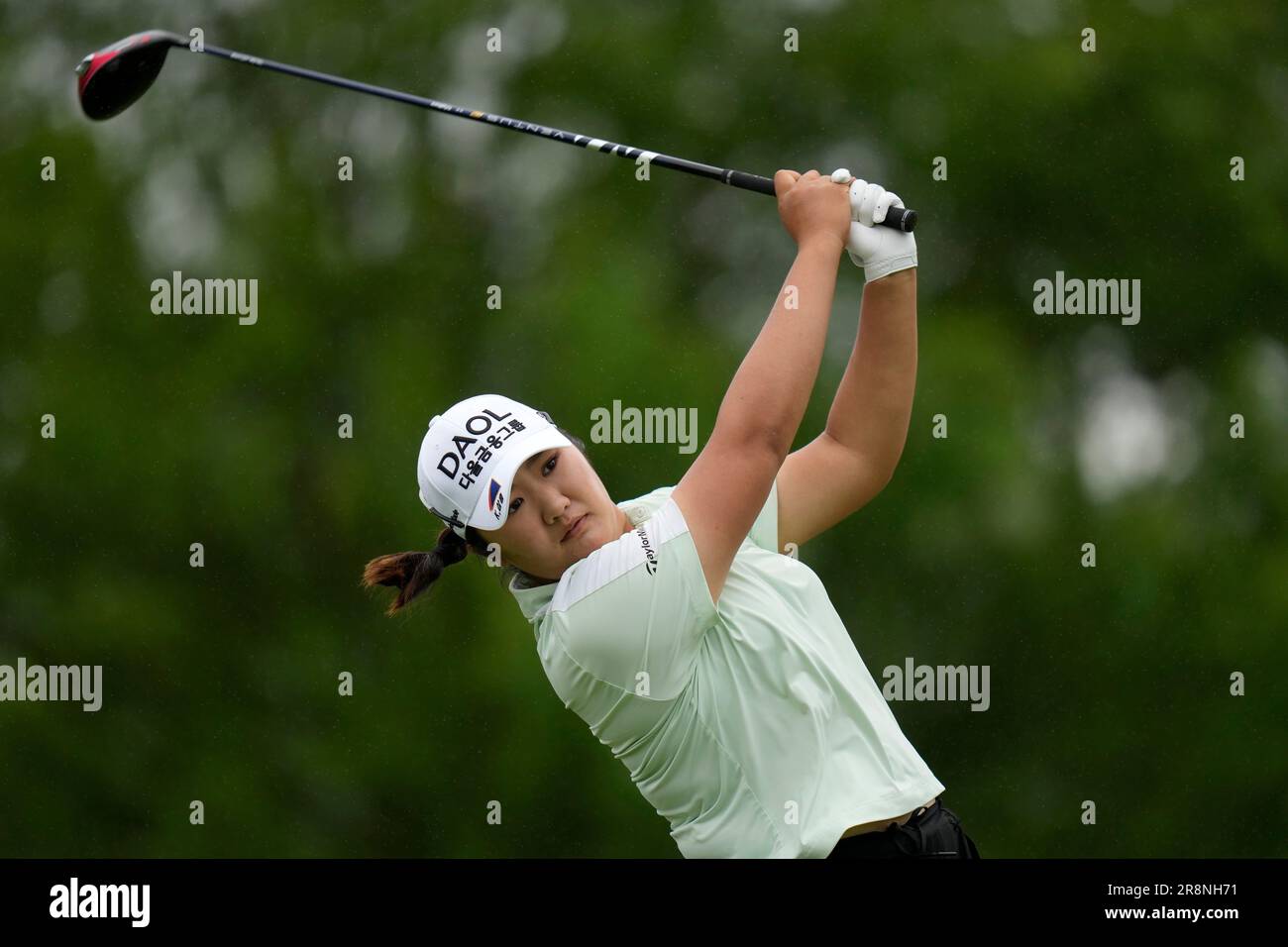 Ryu Hae-ran, of South Korea, tees off on the 13th hole during the first ...