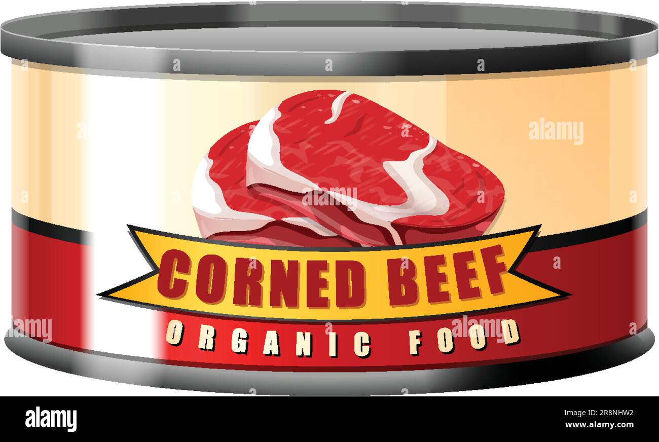 Corned Beef in Tin Can Vector illustration Stock Vector Image & Art - Alamy