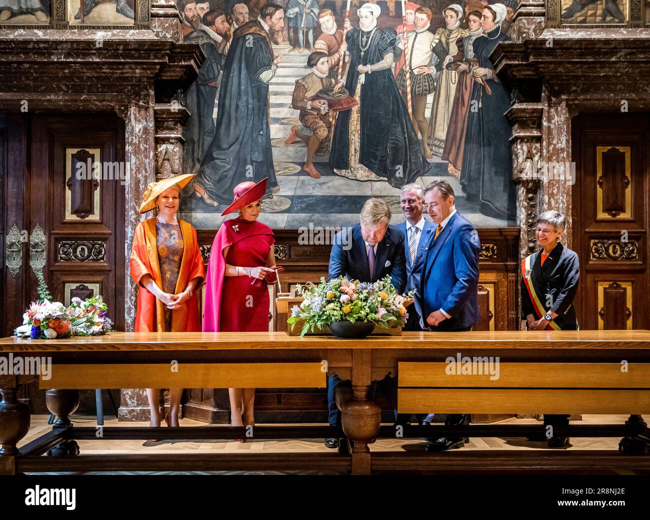 Antwerpen, Belgien. 22nd June, 2023. Antwerpen, Belgium, June 22, 2023, King Willem-Alexander ...