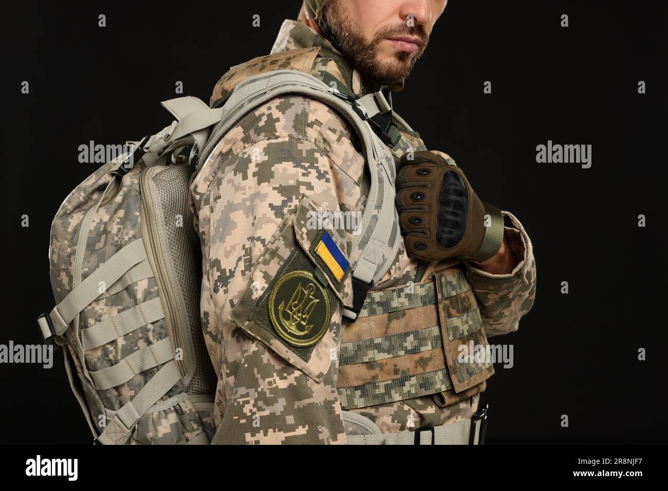 Black backpack military hi-res stock photography and images - Alamy