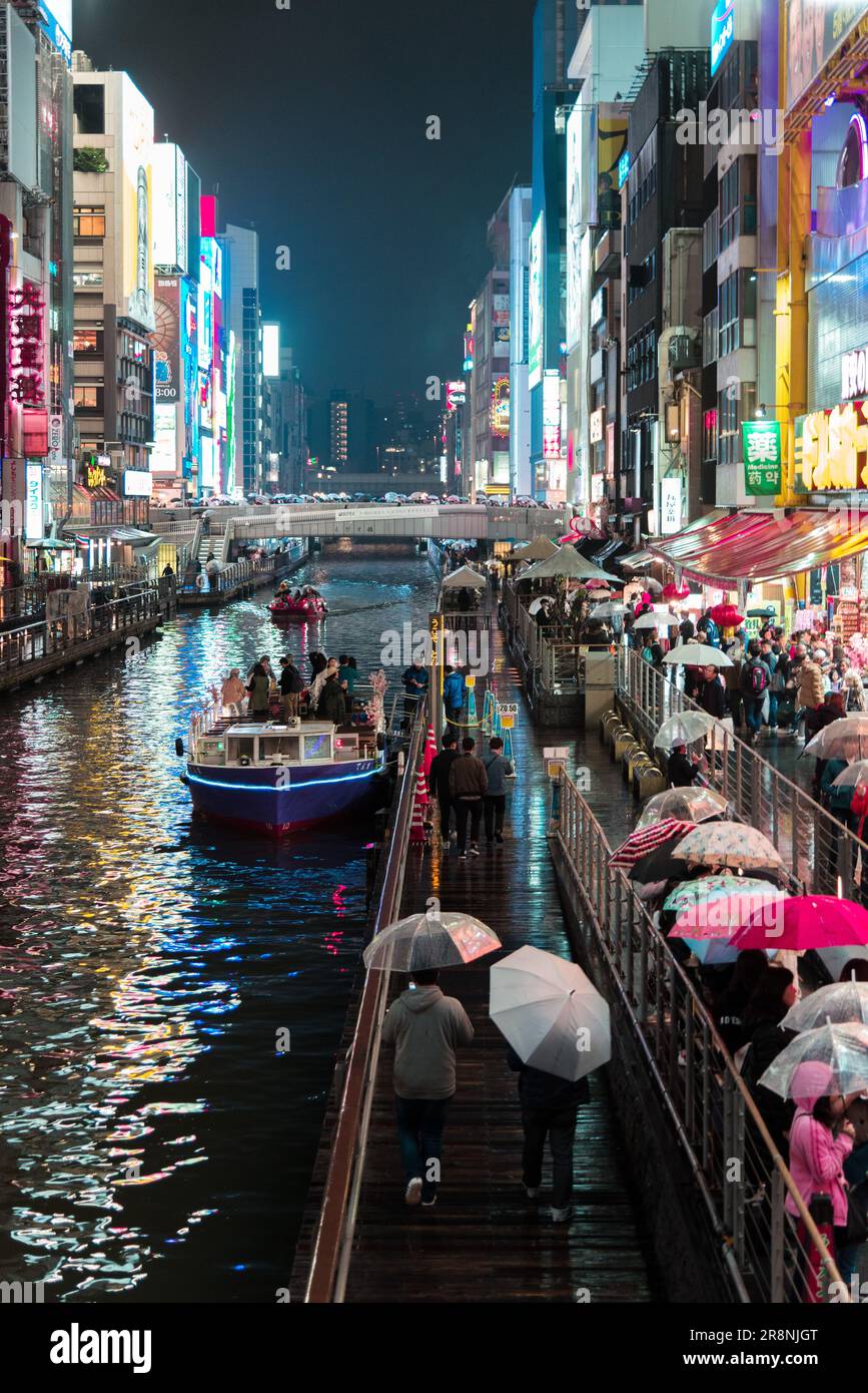 Dotonbori district in Osaka, night life and neon Stock Photo - Alamy