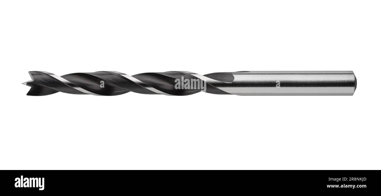 Woodwork twist drill, carpenter tool, side view, close-up shot ...