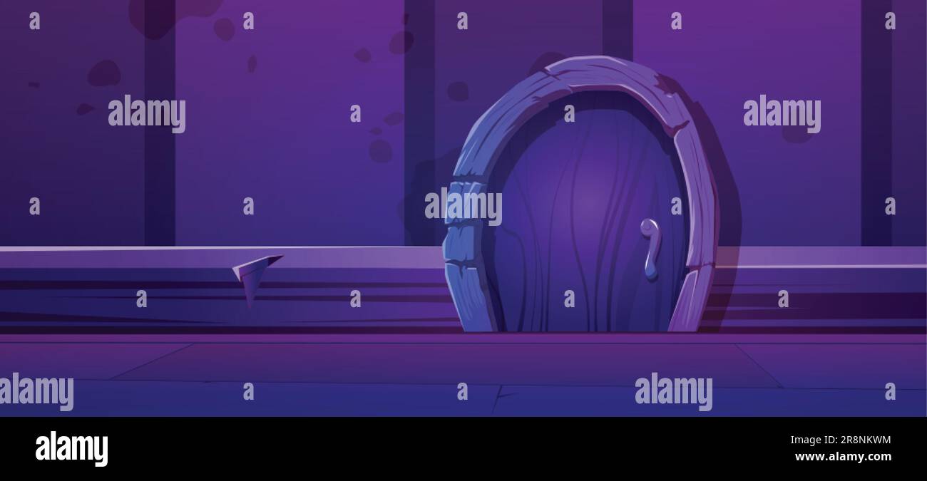 Fairy small mouse hole house at night. Cute cartoon hidden rat home ...