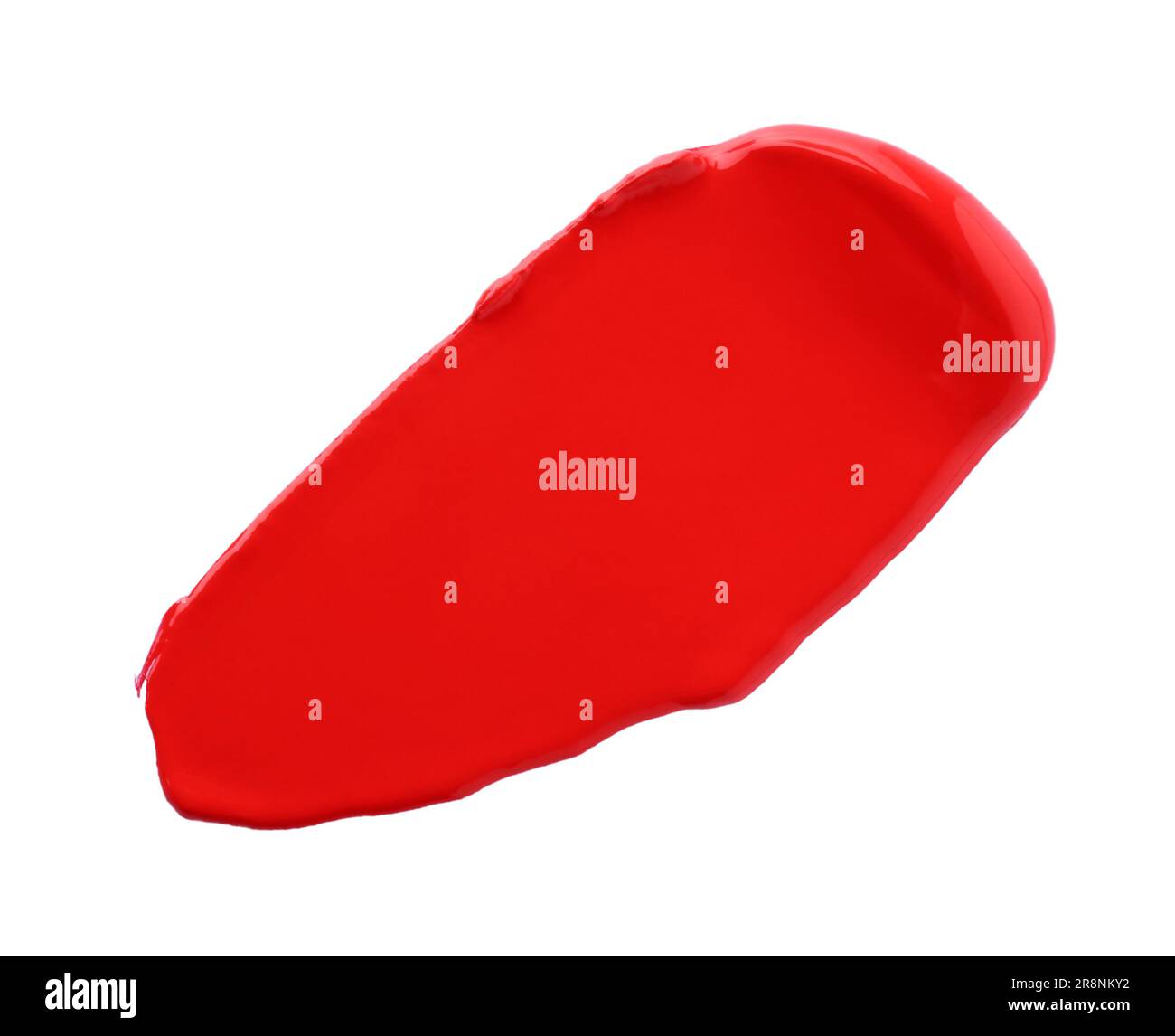 Red paint sample on white background, top view Stock Photo - Alamy