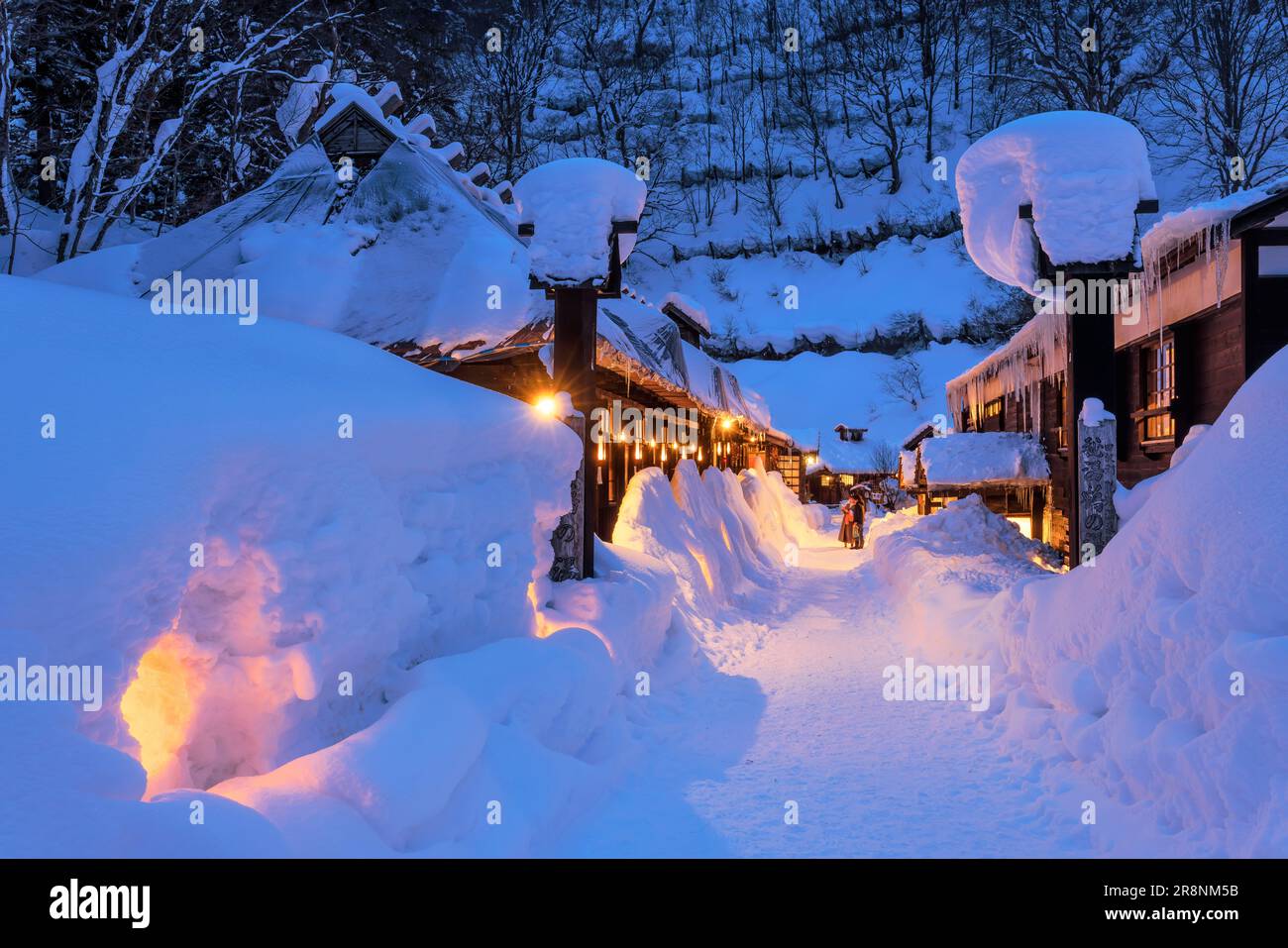 Tsuru-no-yu in Winter Stock Photo - Alamy