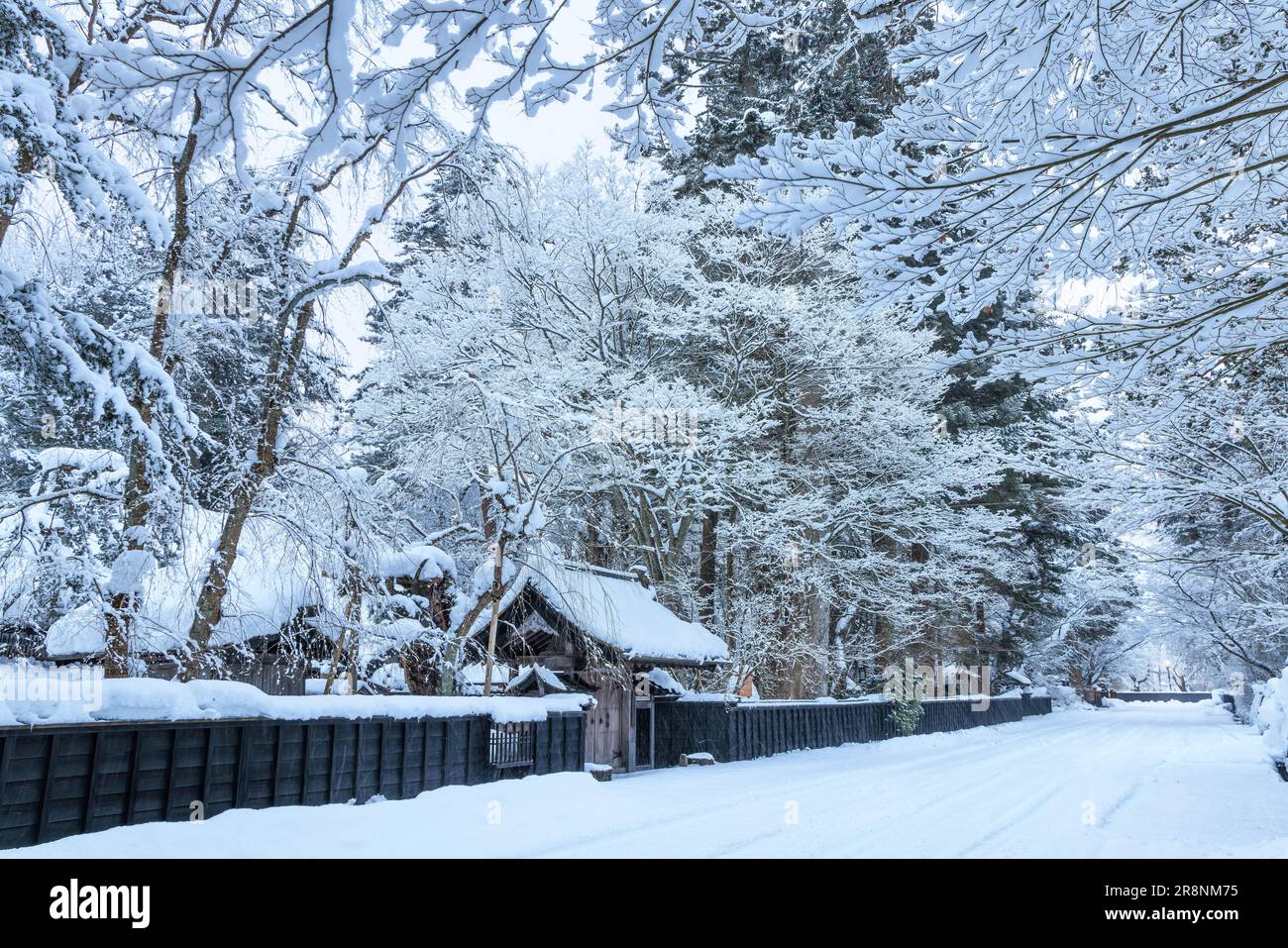 Kakunodate Buke Yashiki in Winter Stock Photo - Alamy