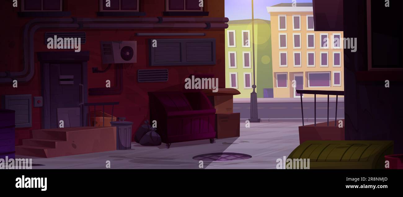 Alley stairs Stock Vector Images - Alamy