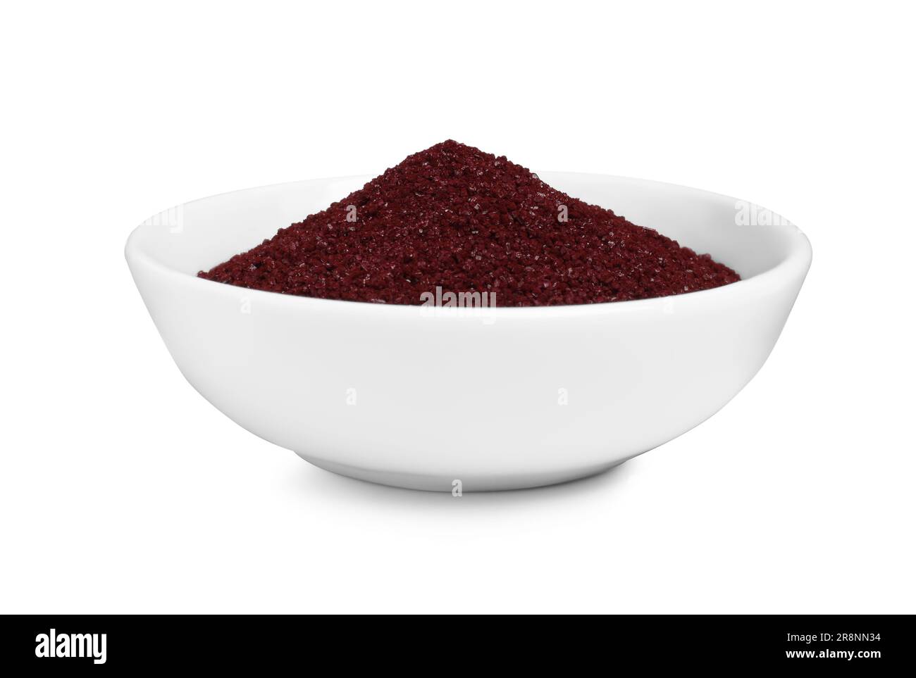 Bowl with dark red food coloring isolated on white Stock Photo - Alamy