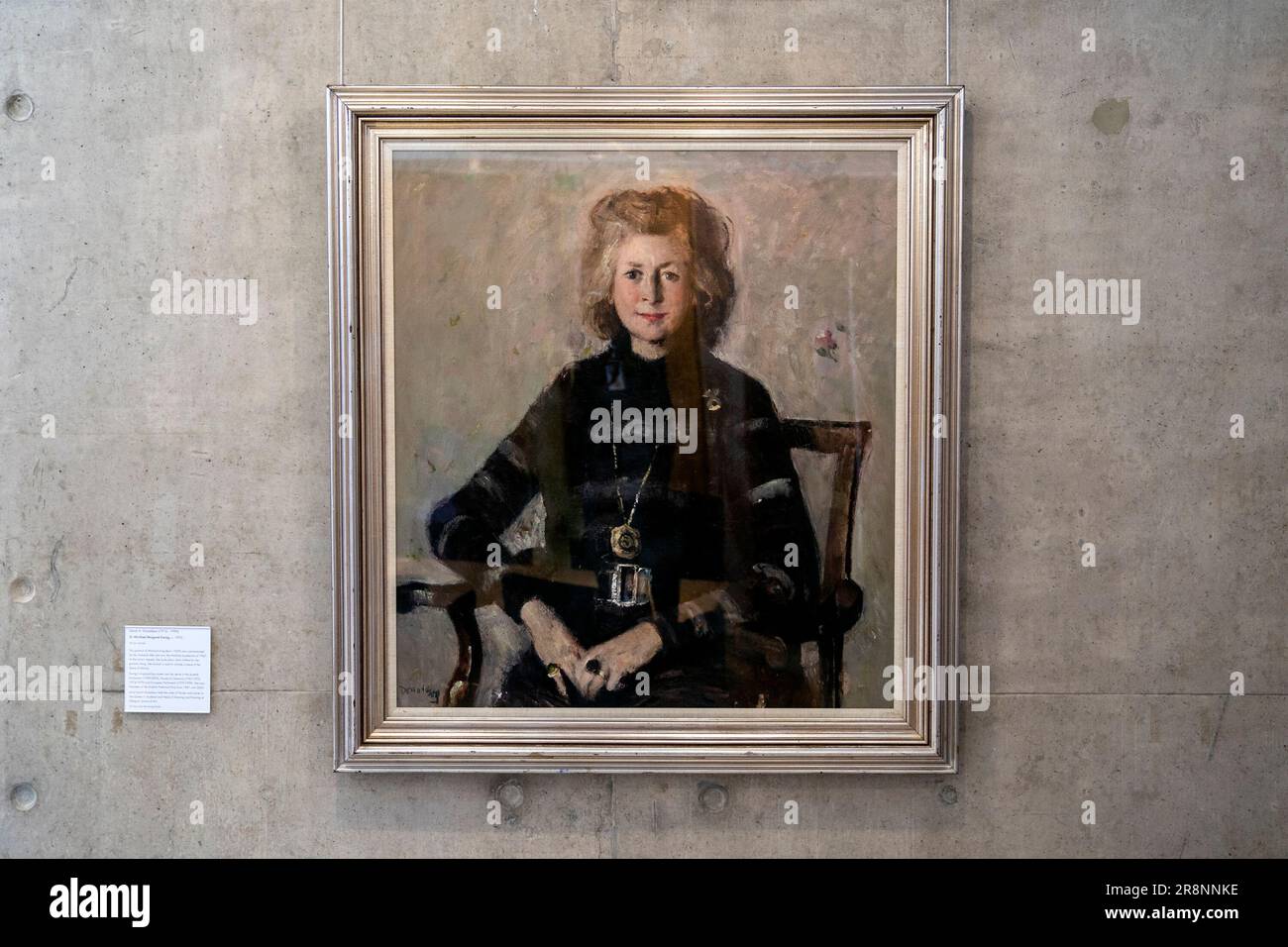 Portrait of former SNP MP Winnie Ewing (David A Donaldson c.1970) hangs ...