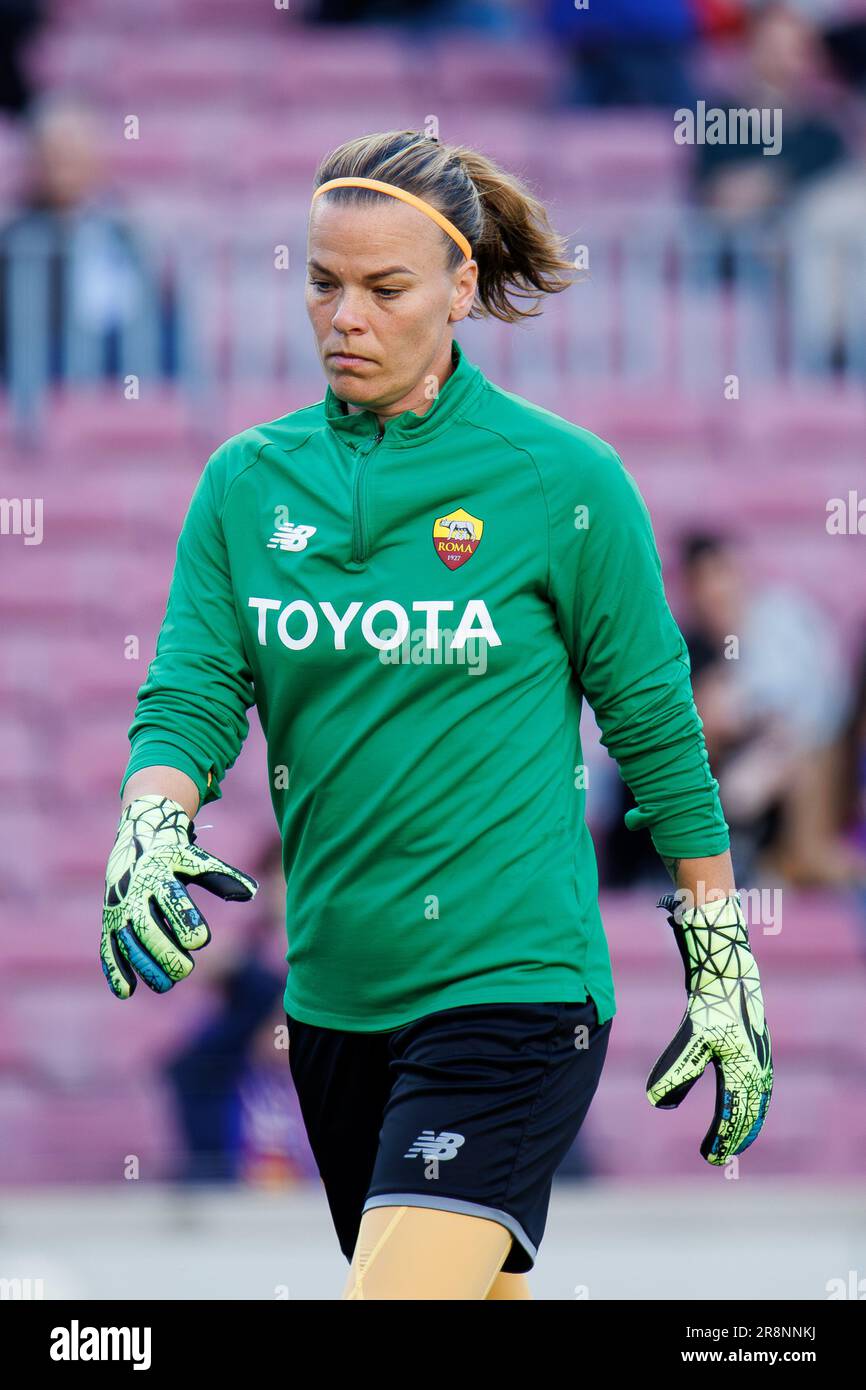BARCELONA - MAR 21: Stephanie Ohrstrom warms up prior to the Women's ...