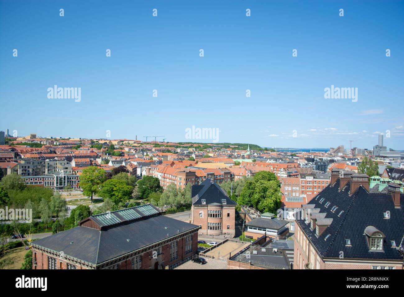 Cityscape of Aarhus in Denmark in summer 2023 - the city seen from ...