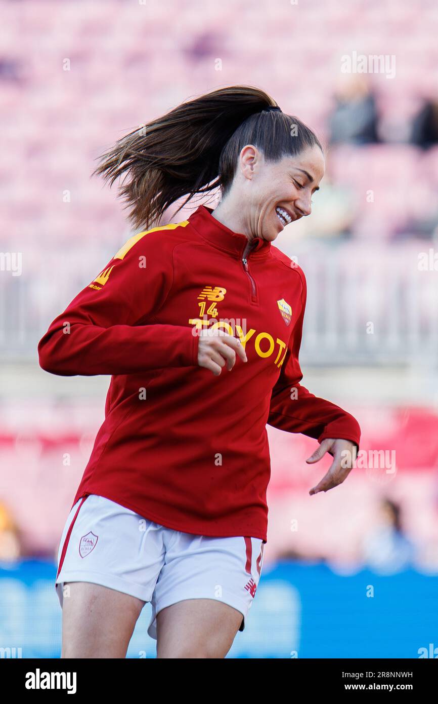 BARCELONA - MAR 21: Vicky Losada warms up prior to the Women's ...