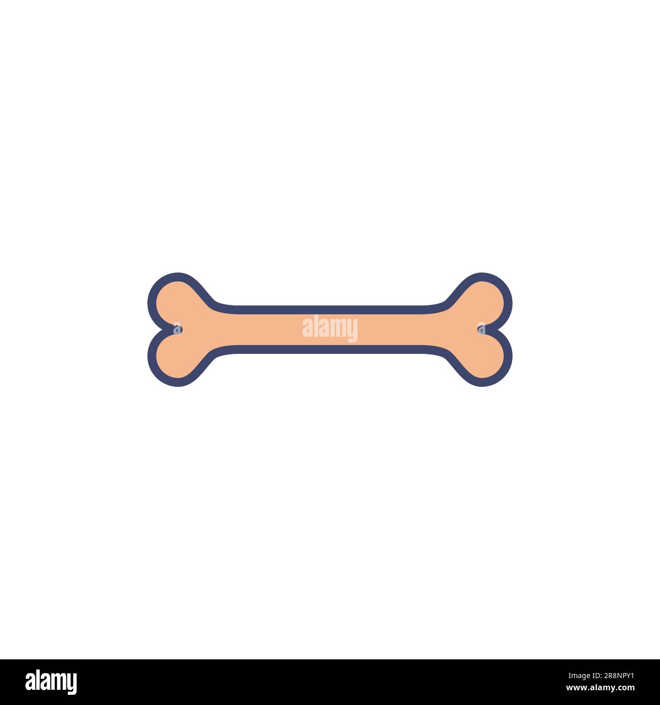 Bone related vector line icon. Chew toy. Isolated on white background ...