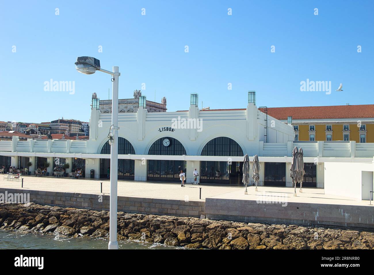 View of Lisbon passengers dock,harbour where Jet ferries dock Stock ...