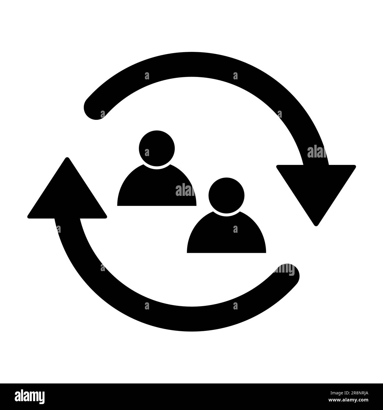 Employee engagement community vector icon, person flat web symbol ...