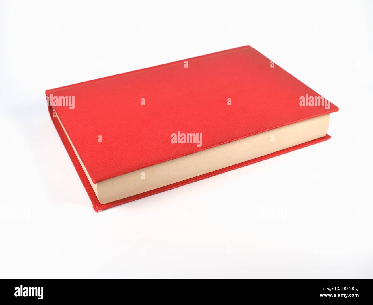 closed red book over off white background with copy space Stock Photo ...