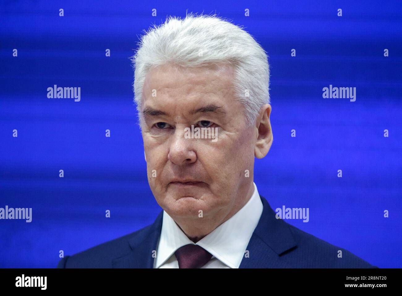 Sergei Sobyanin, the Mayor of Moscow, attends in the contract signing ...