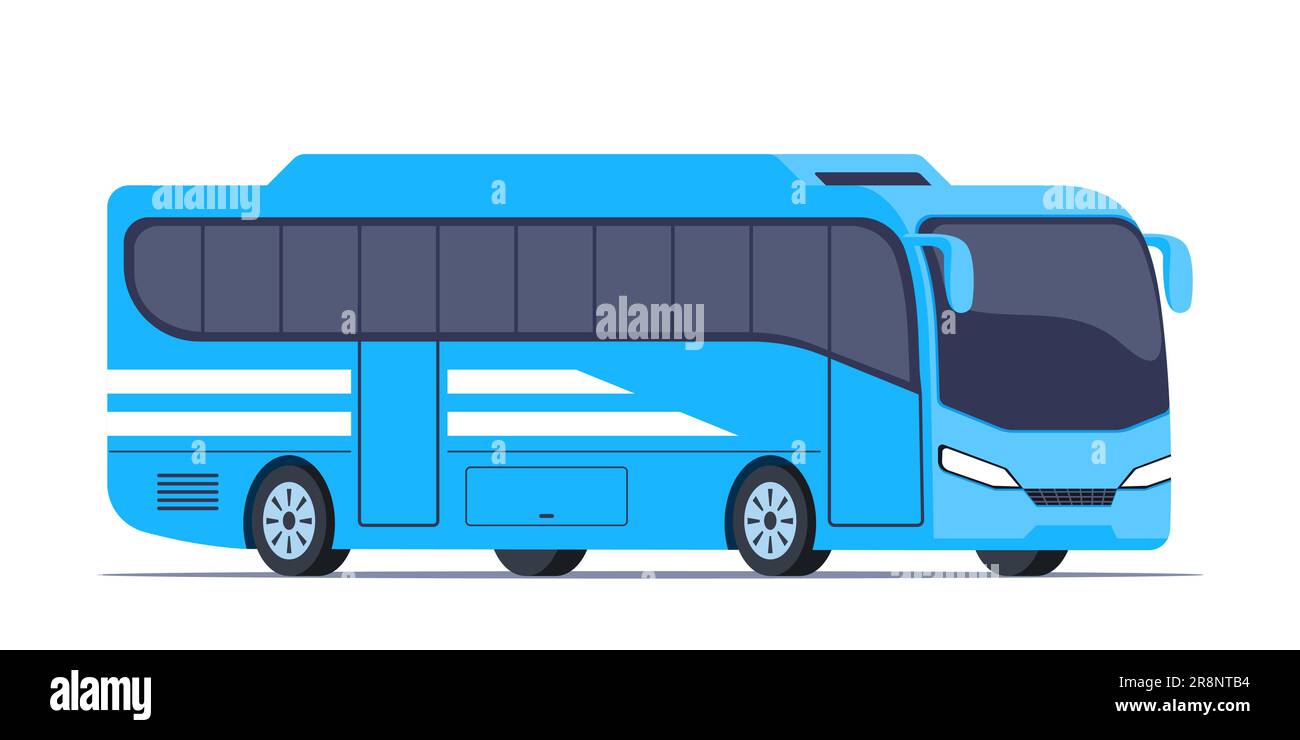Big tour bus. Public passenger transport. Modern touristic bus. Vector ...