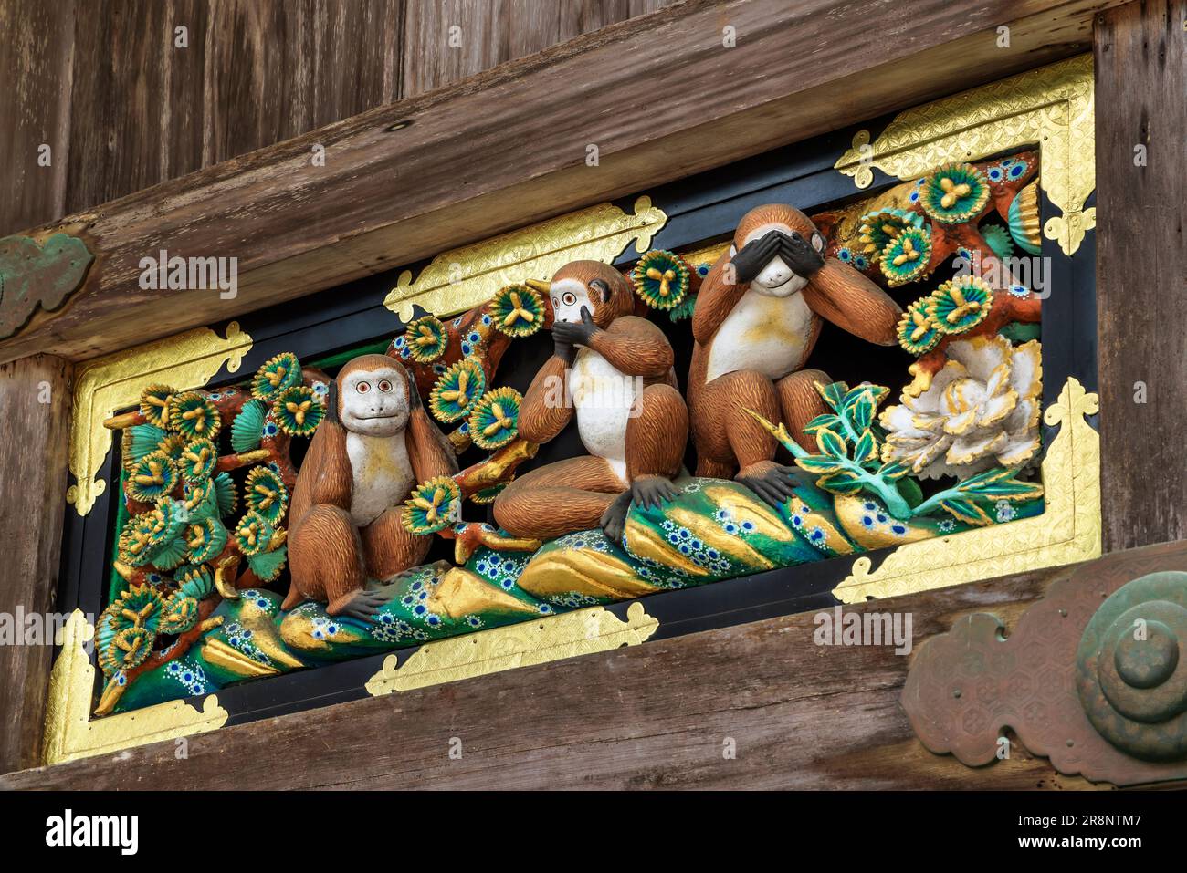 Three monkeys at Nikko Toshogu Stock Photo - Alamy