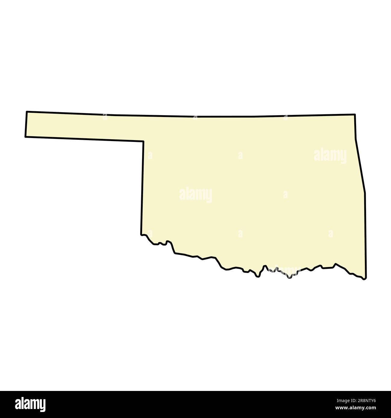 Oklahoma map shape, united states of america. Flat concept icon symbol ...