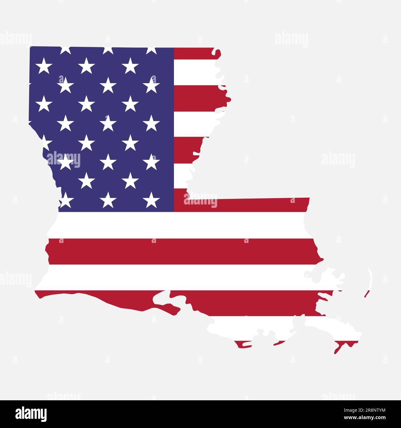 Louisiana map shape, united states of america. Flat concept icon symbol ...