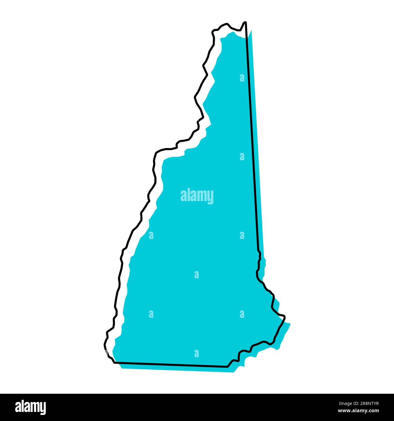 New Hampshire map, united states of america. Flat concept icon symbol ...