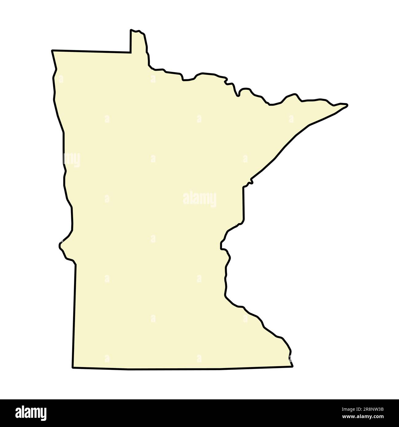 Minnesota map shape, united states of america. Flat concept icon symbol ...