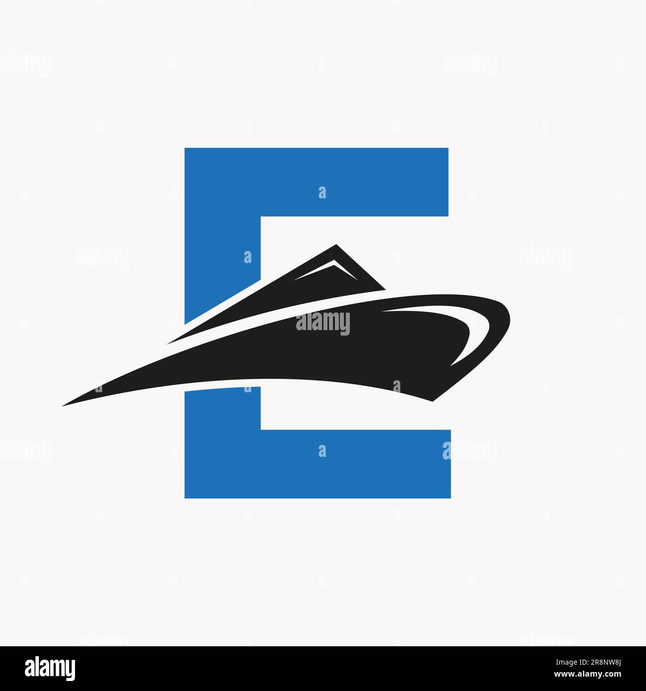 Letter e shipping container logo hi-res stock photography and images ...