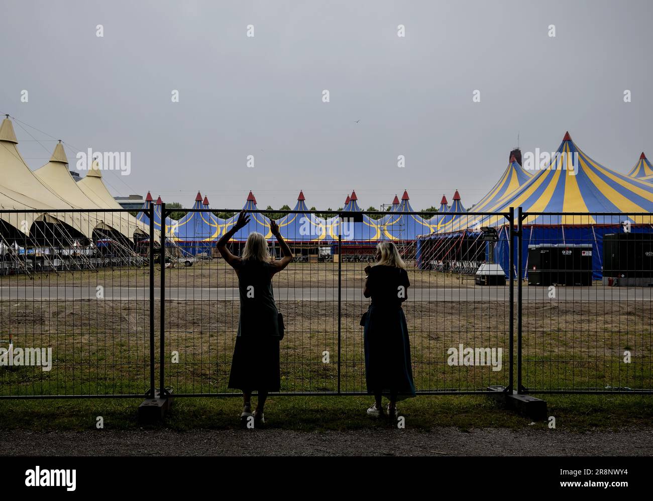 THE HAGUE - Preparations on the Malieveld for the Dutch Veterans Day ...
