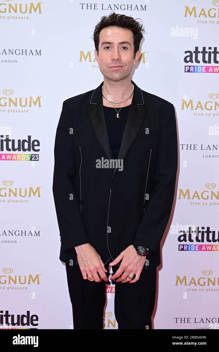 EDITORIAL USE ONLY Nick Grimshaw arrives at The Attitude PRIDE awards ...
