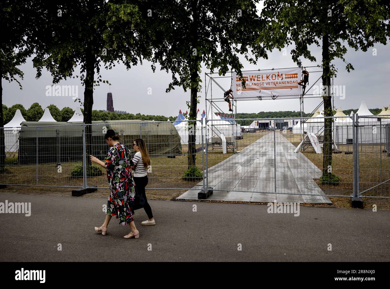 THE HAGUE - Preparations on the Malieveld for the Dutch Veterans Day ...
