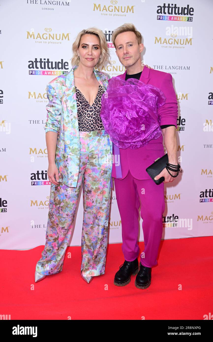 EDITORIAL USE ONLY Claire Richards and H from Steps arrives at The ...