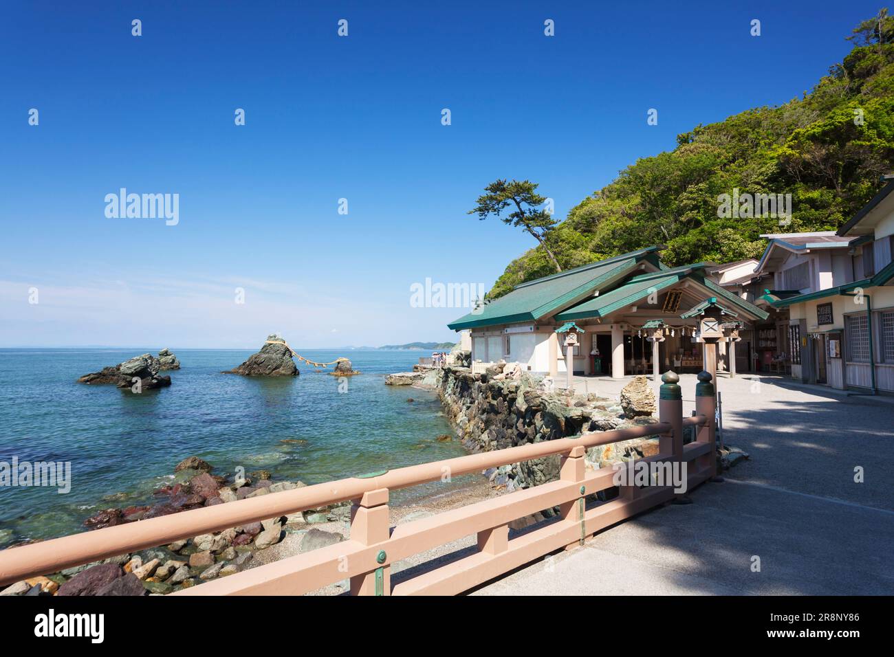Futamiura Married Couple Rocks and Futami Okitama Shrine Stock Photo ...
