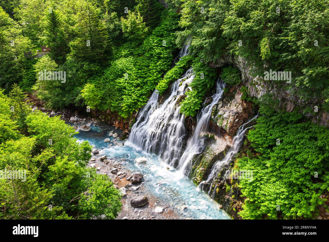 Waterfall hot spring hokkaido hi-res stock photography and images - Alamy