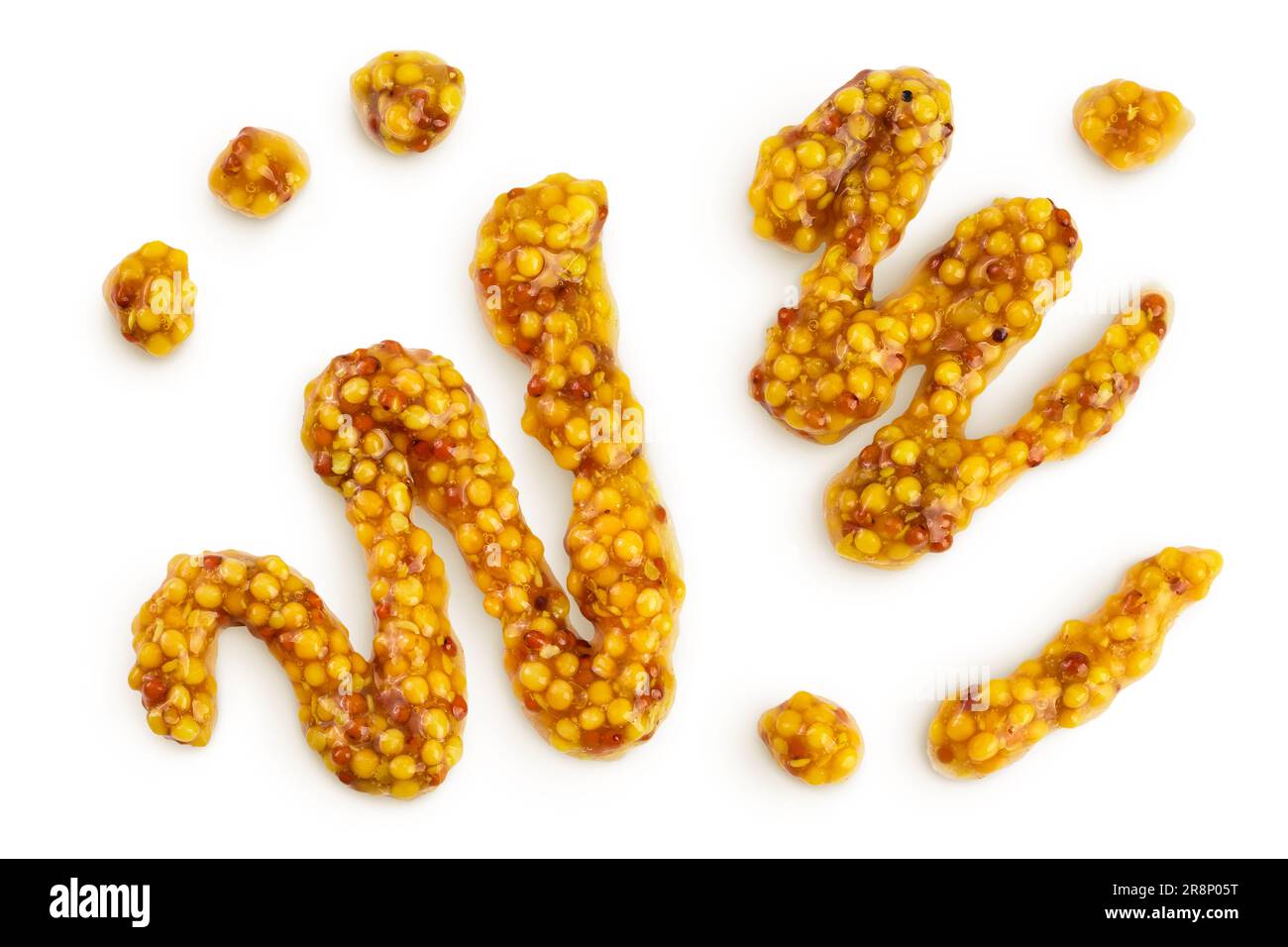 french mustard isolated on white background with full depth of field ...