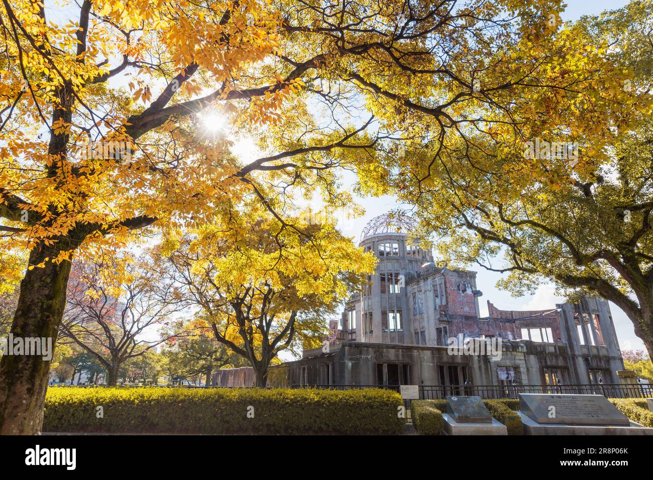 Atomic Bomb Dome and Yellow Leaves Stock Photo - Alamy