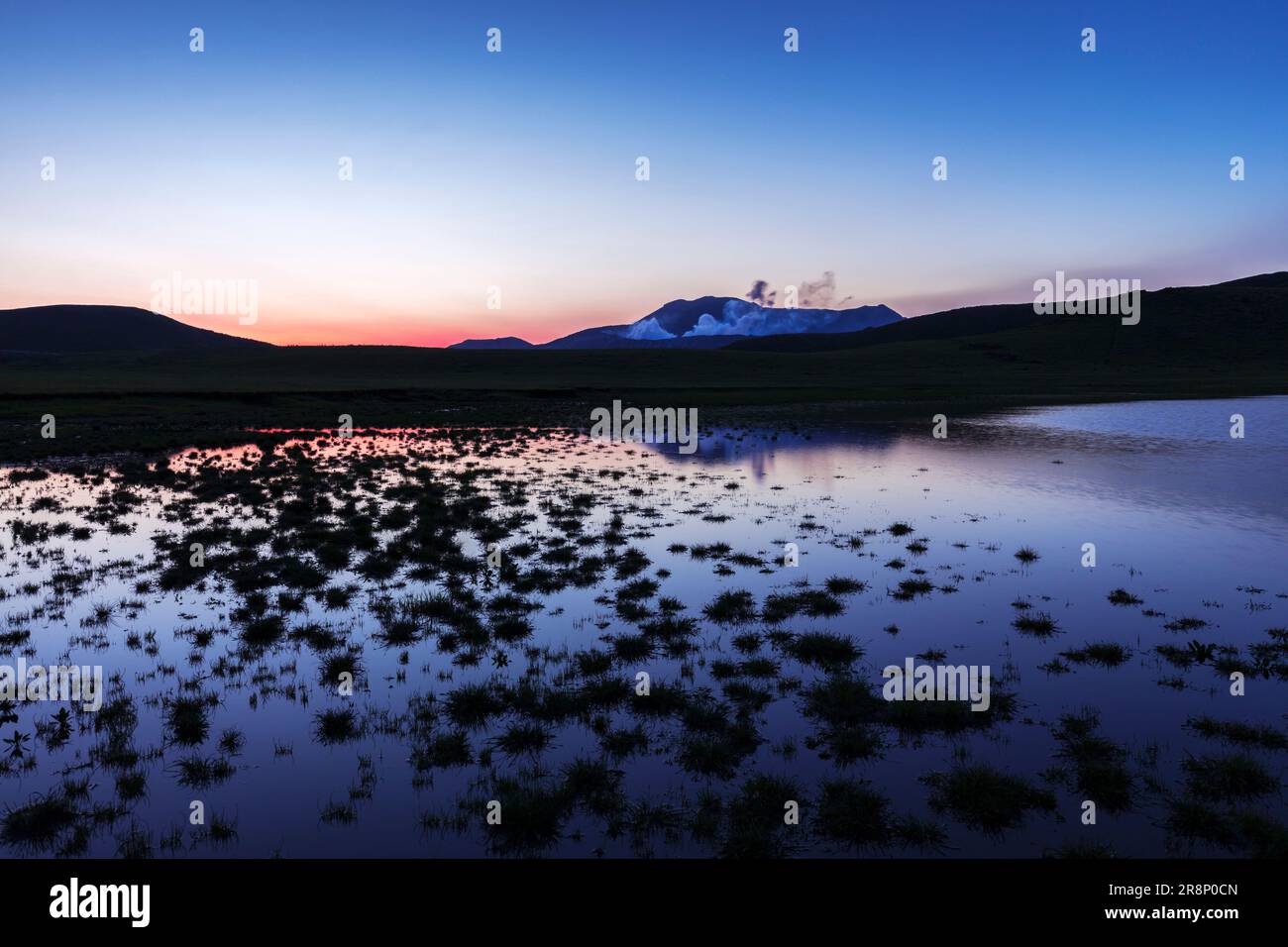 Dawn at Kusa-senri Stock Photo - Alamy