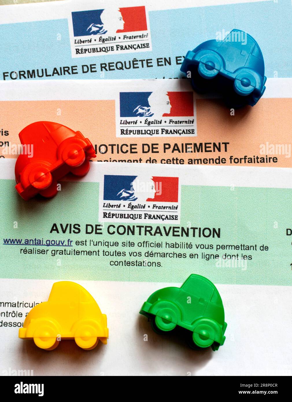 Contravention notice France Stock Photo - Alamy