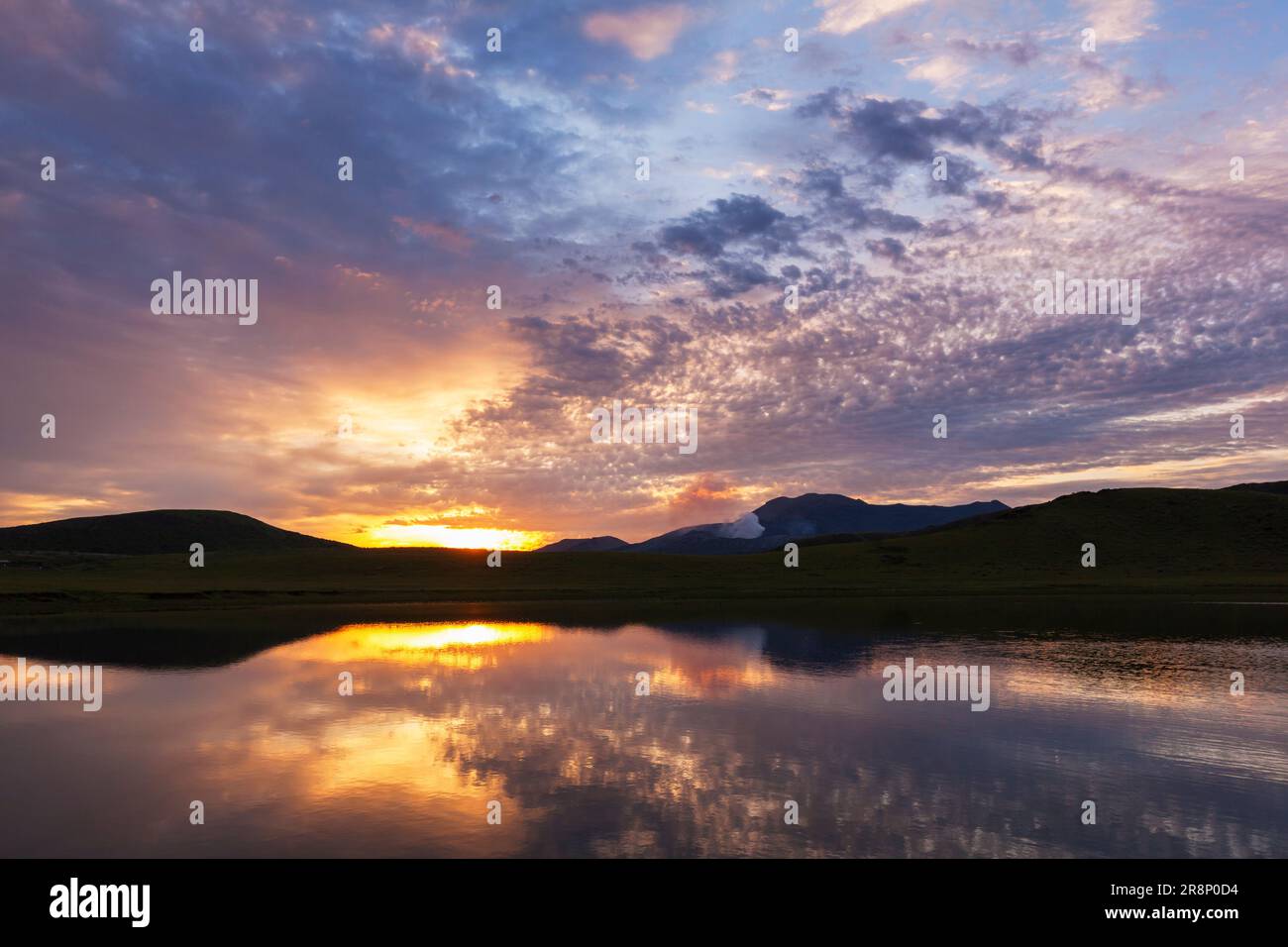 Dawn at Kusa-senri Stock Photo - Alamy