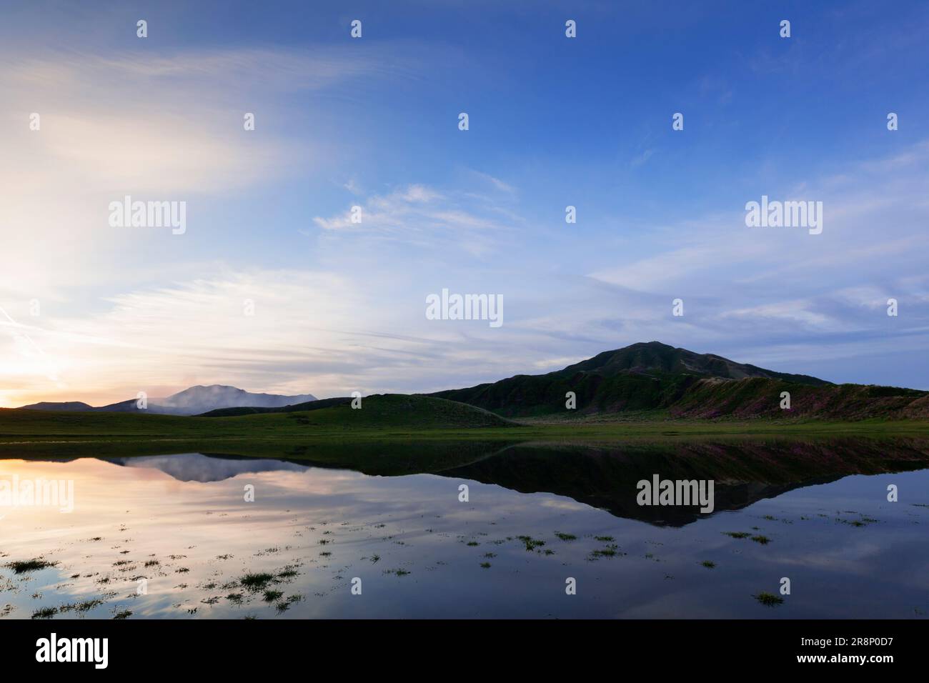 Dawn at Kusa-senri Stock Photo - Alamy