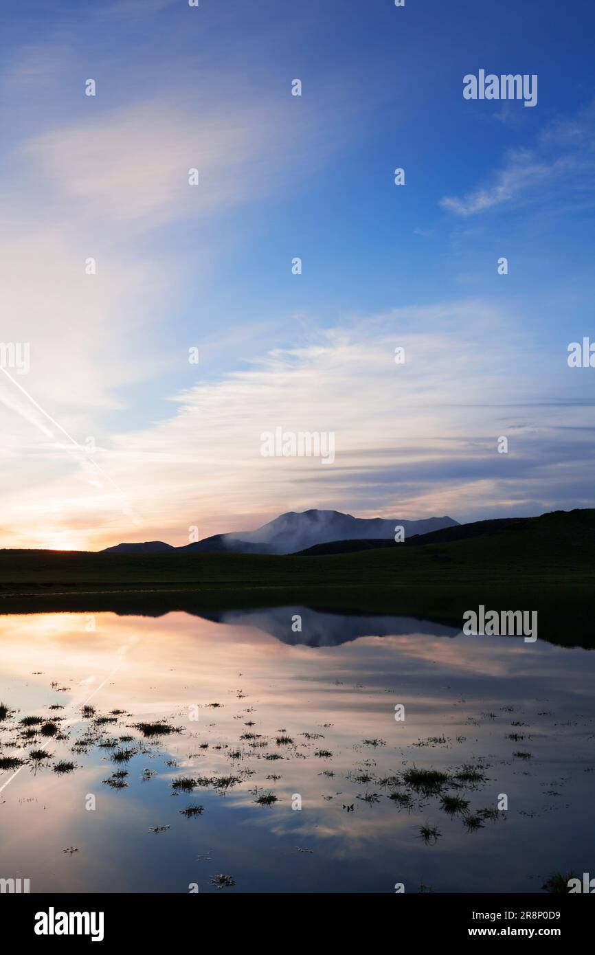 Dawn at Kusa-senri Stock Photo - Alamy